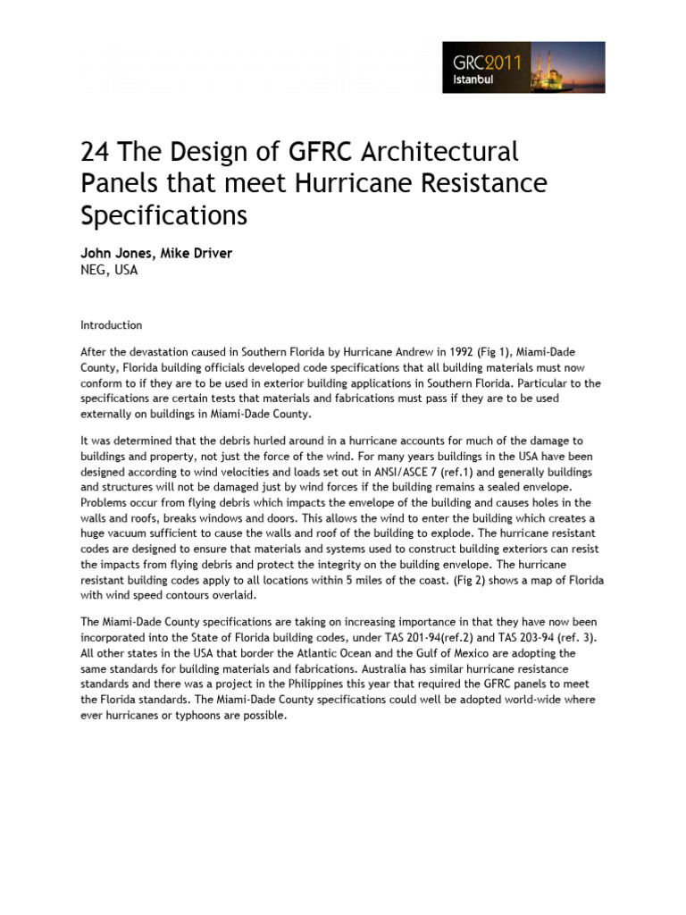 The Design of GFRC Architectural Panels That Meet Hurricane Resistance ...