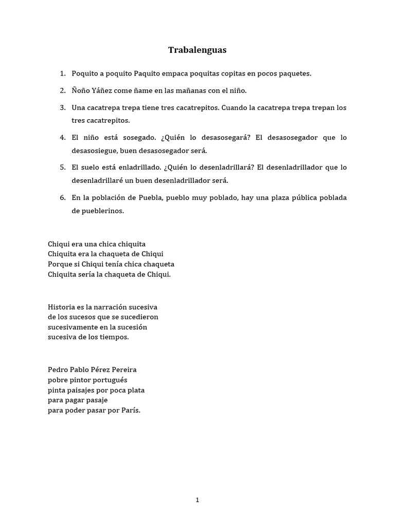 3_Trabalenguas | PDF