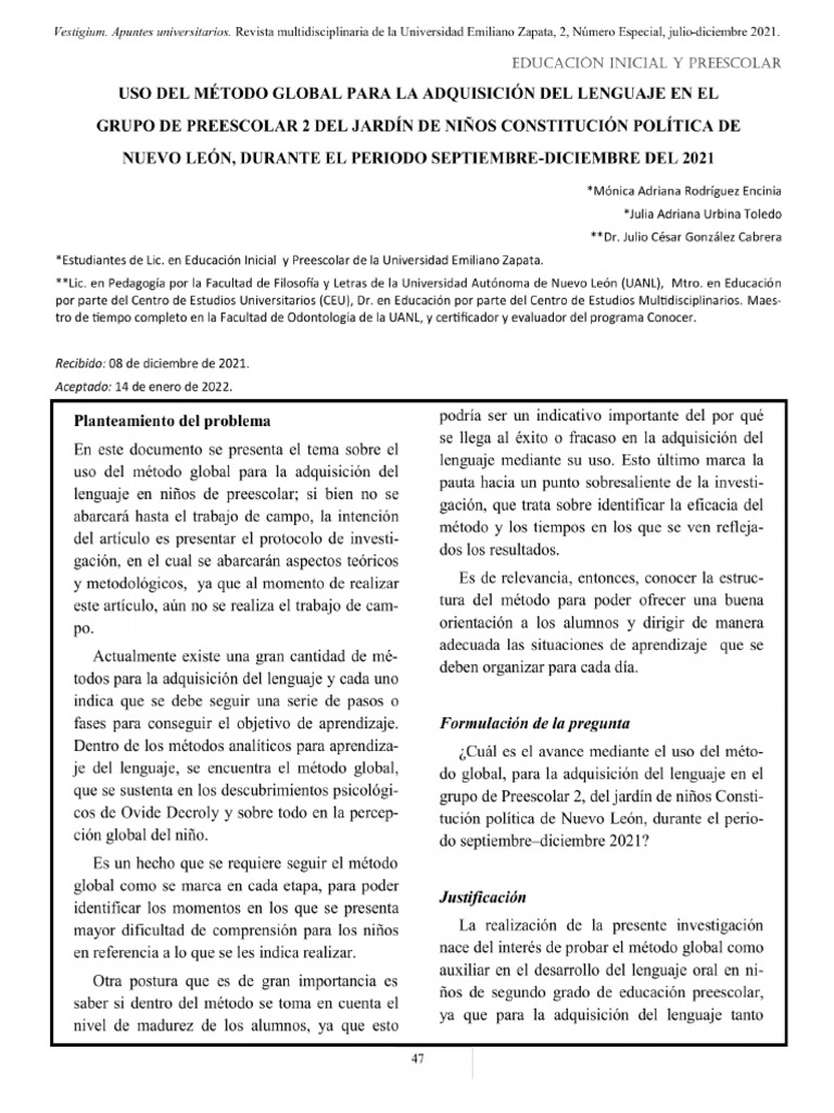 Art5 Metodo Global | PDF