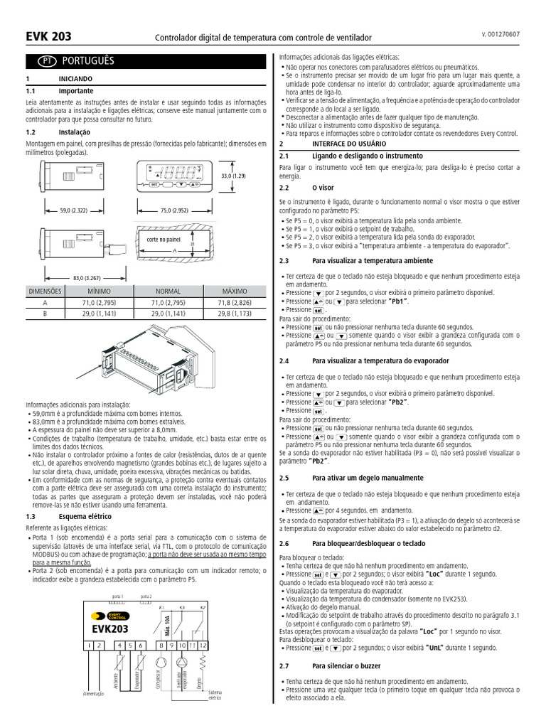 Evk 203 N7 | PDF | Temperatura | Metrologia