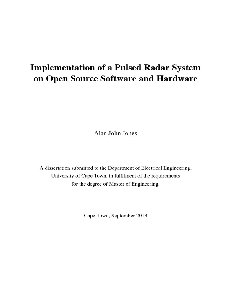 USRP2 Radar System Implementation | PDF | Field Programmable Gate Array ...