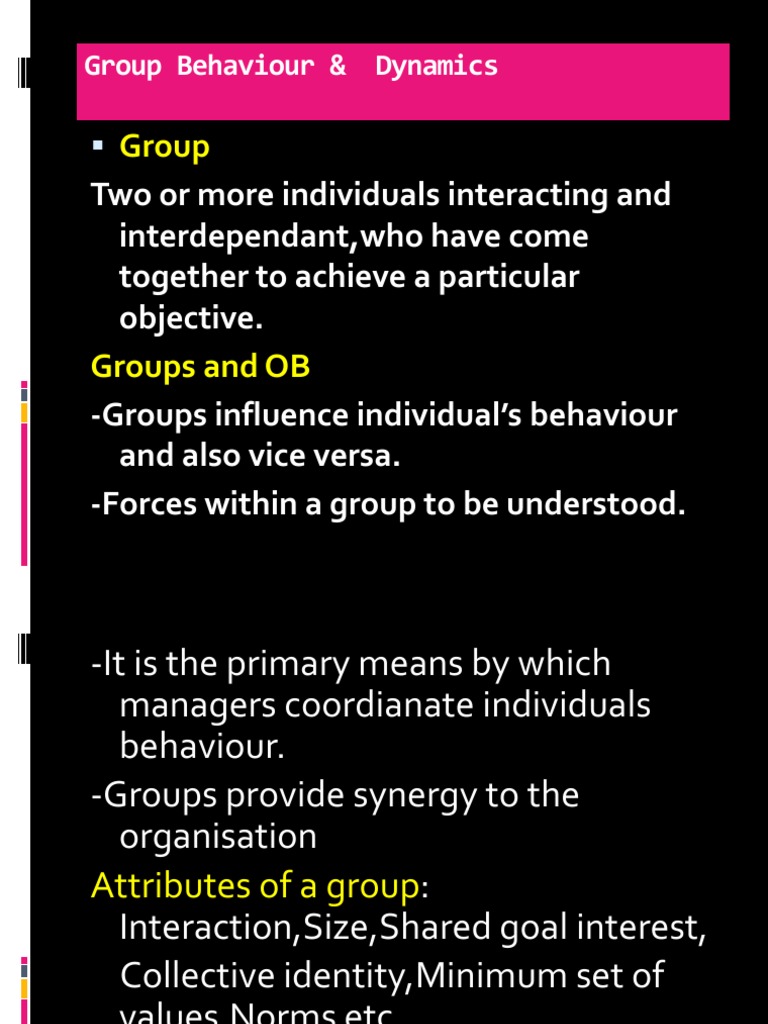 B6a5group Behaviour & Dynamics | PDF | Group Cohesiveness | Norm (Social)