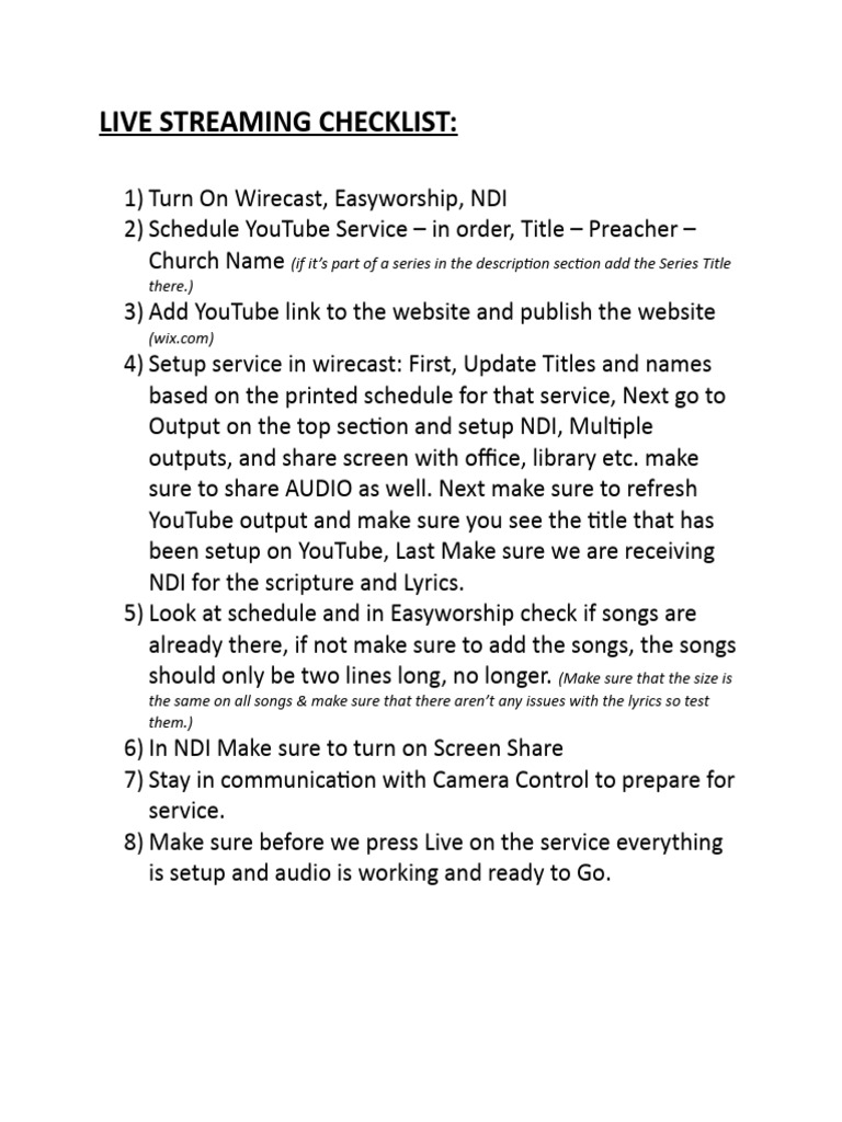 Audio & Video Checklist | PDF | Language Arts & Discipline