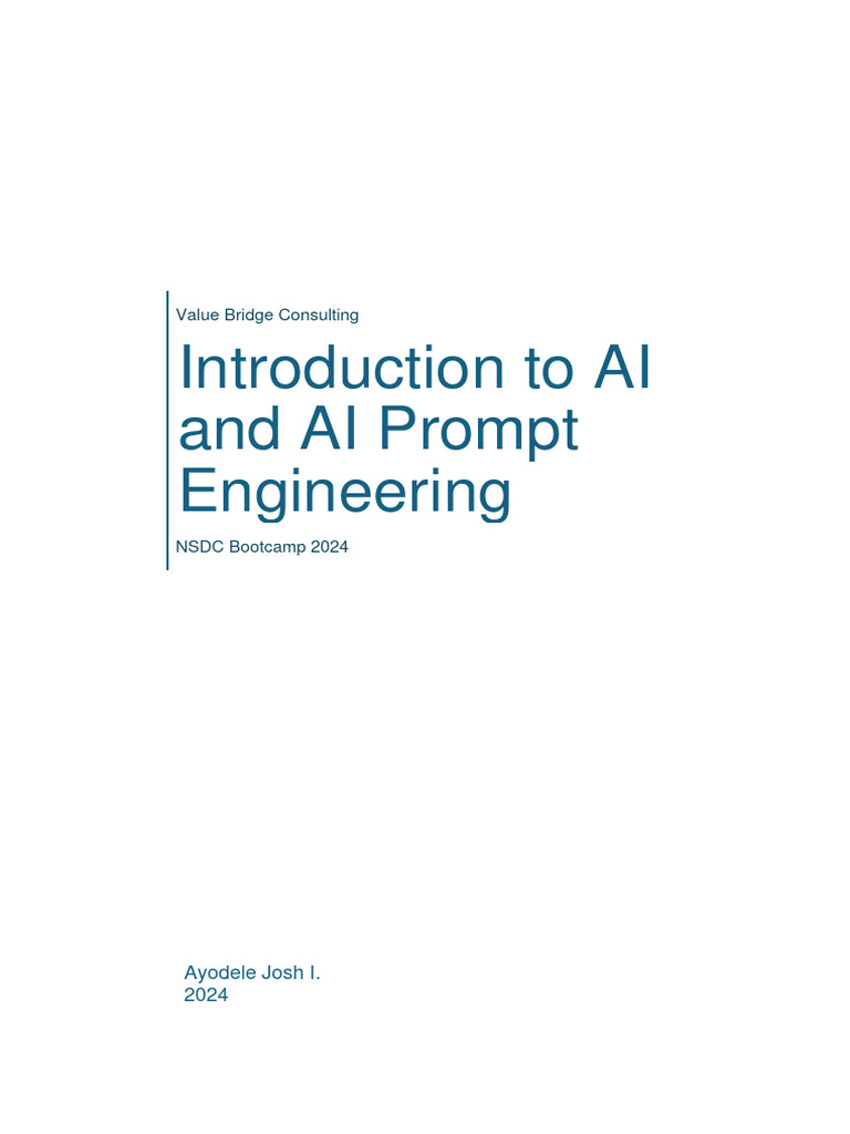 Introduction To AI and AI Prompt Engineering | PDF | Artificial Intelligence | Intelligence (AI ...