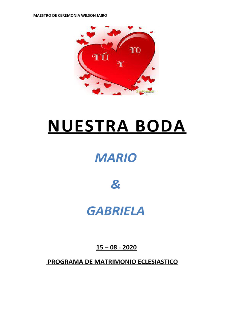 Programa Bodas 2020 | PDF | Arte