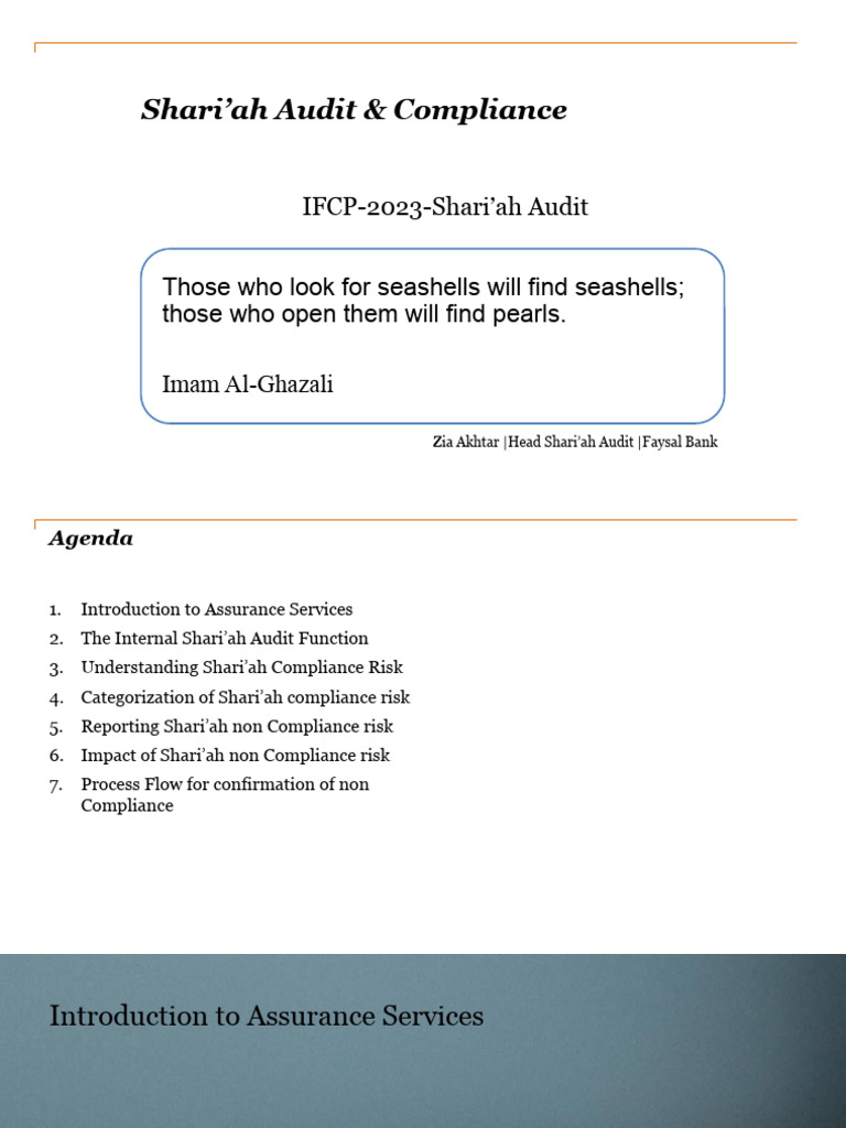 5-Shari'Ah Audit & Compliance | PDF | Audit | Internal Audit