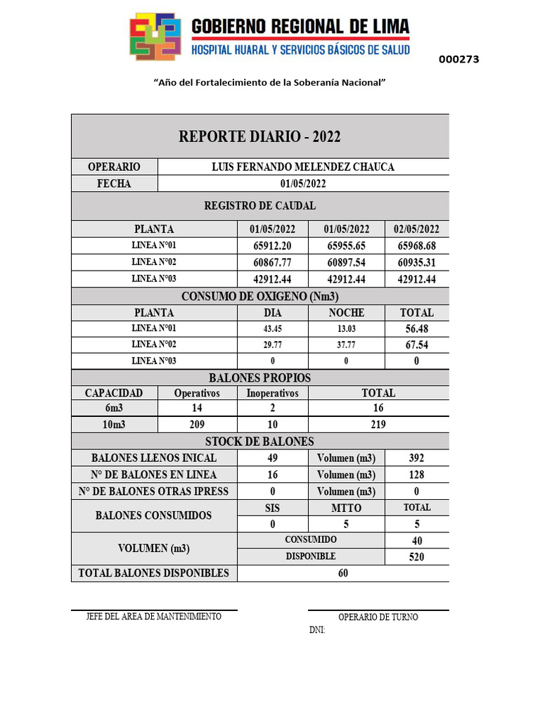 Reporte 01de Mayo | PDF