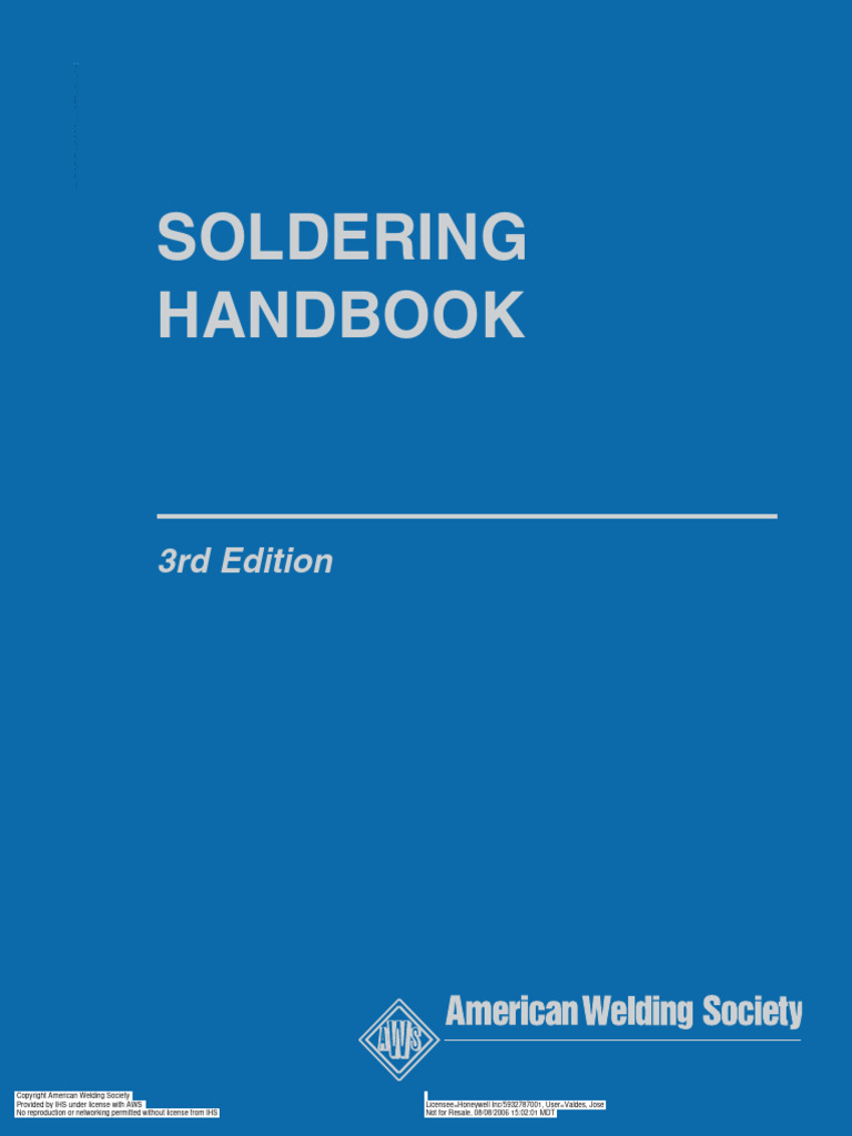 Soldering Handbook: 3rd Edition | PDF | Solder | Alloy