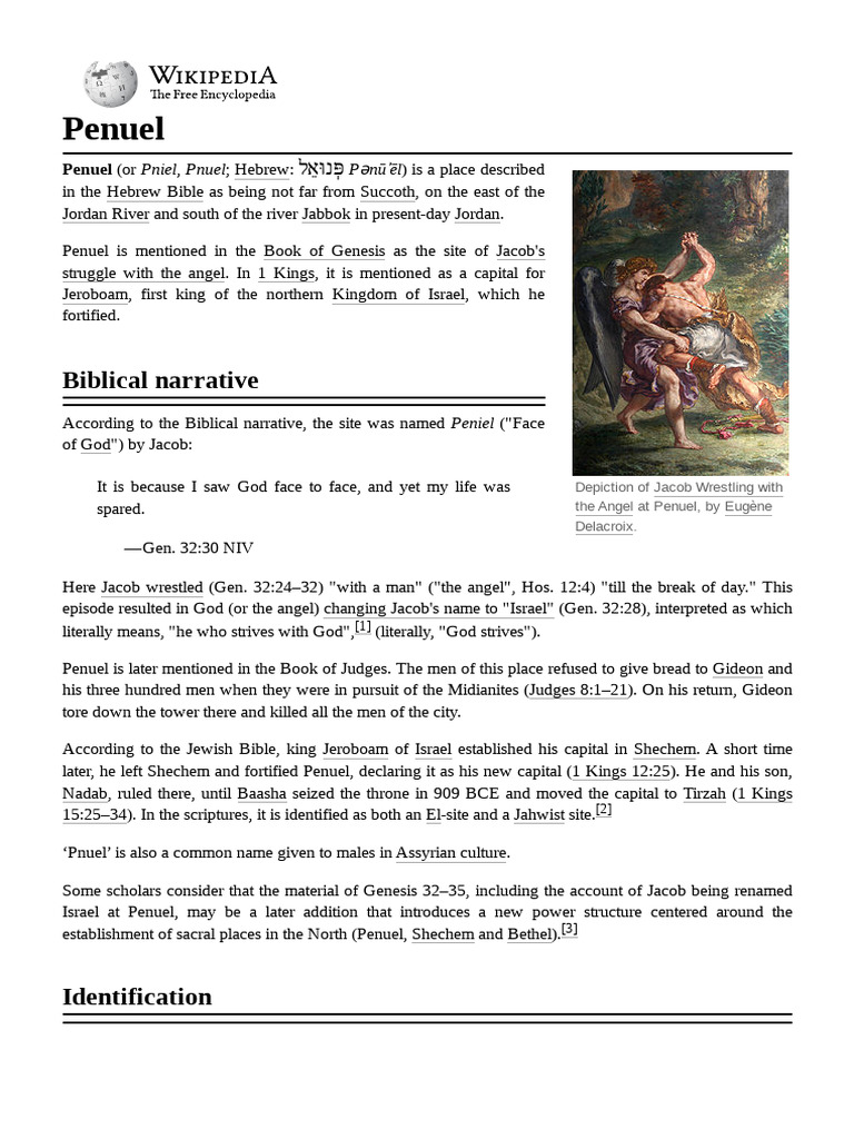 Penuel | PDF | Bible Content | Old Testament Books