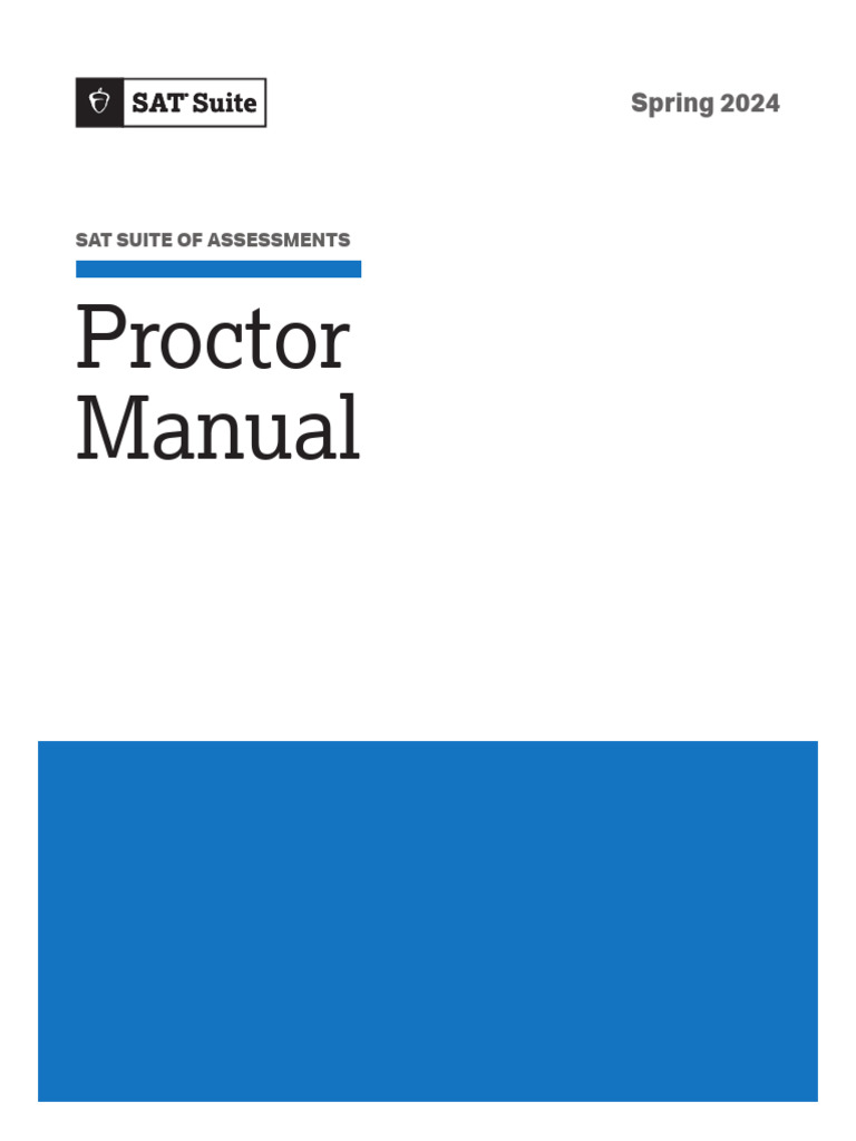 Sats Proctor Manual | PDF | Sat | Internet
