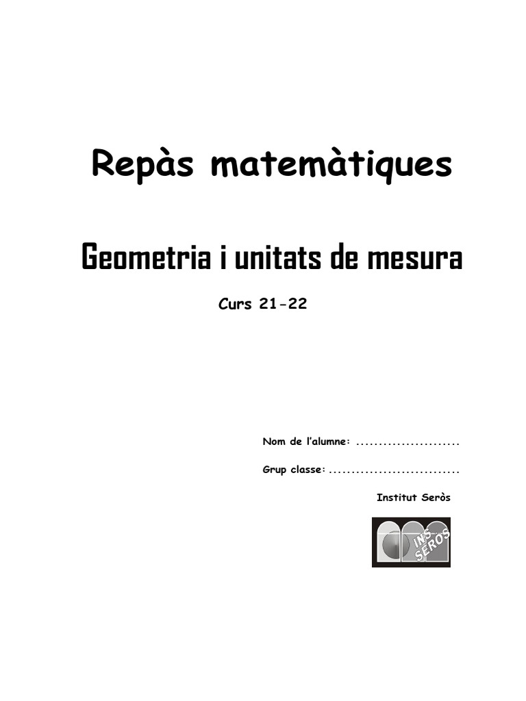 Repàs 1r - GEOMETRIA I UNITATS DE MESURA | PDF