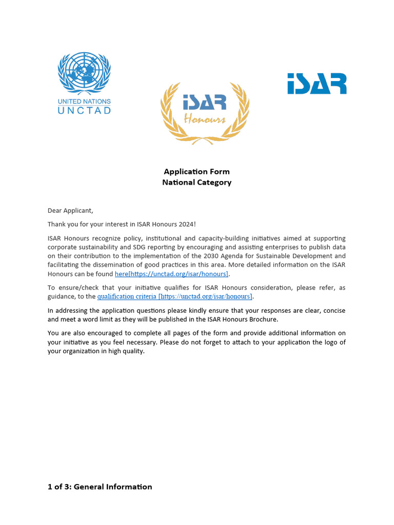 ISAR Honours 2024 Application | PDF | Economies