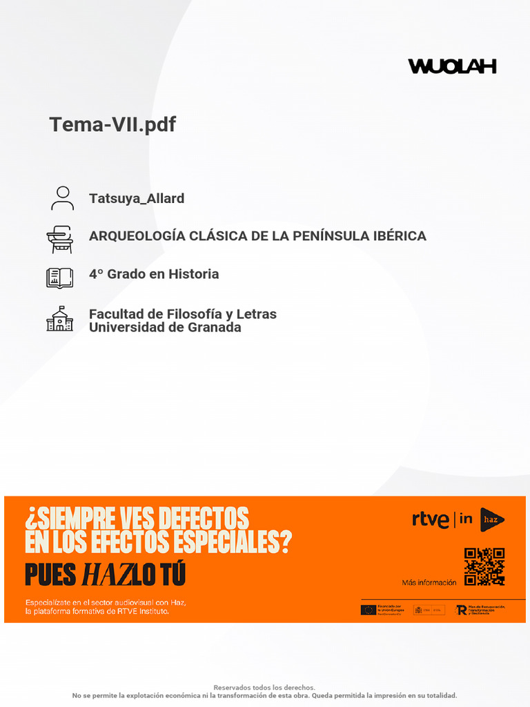 Wuolah Free Tema VII | PDF