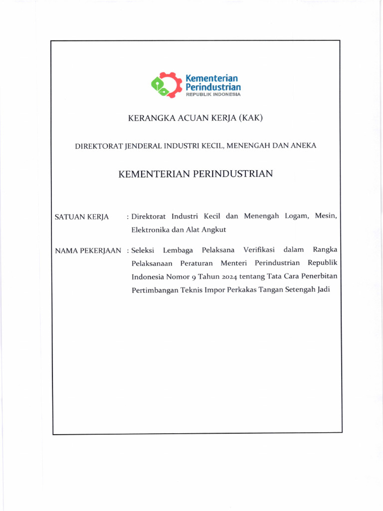KAK Sayembara VKI PTSJ | PDF | Bisnis | Pengelolaan Keuangan & Uang
