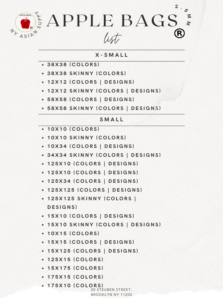Apple Bags Catalog | PDF