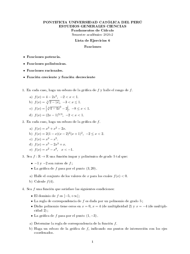 Ejercicios 6 | PDF | Conceptos matemáticos | Análisis numérico