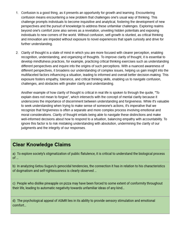 ELSA TASK (With Jessie in Spirit) PDF | PDF | Thought | Critical Thinking