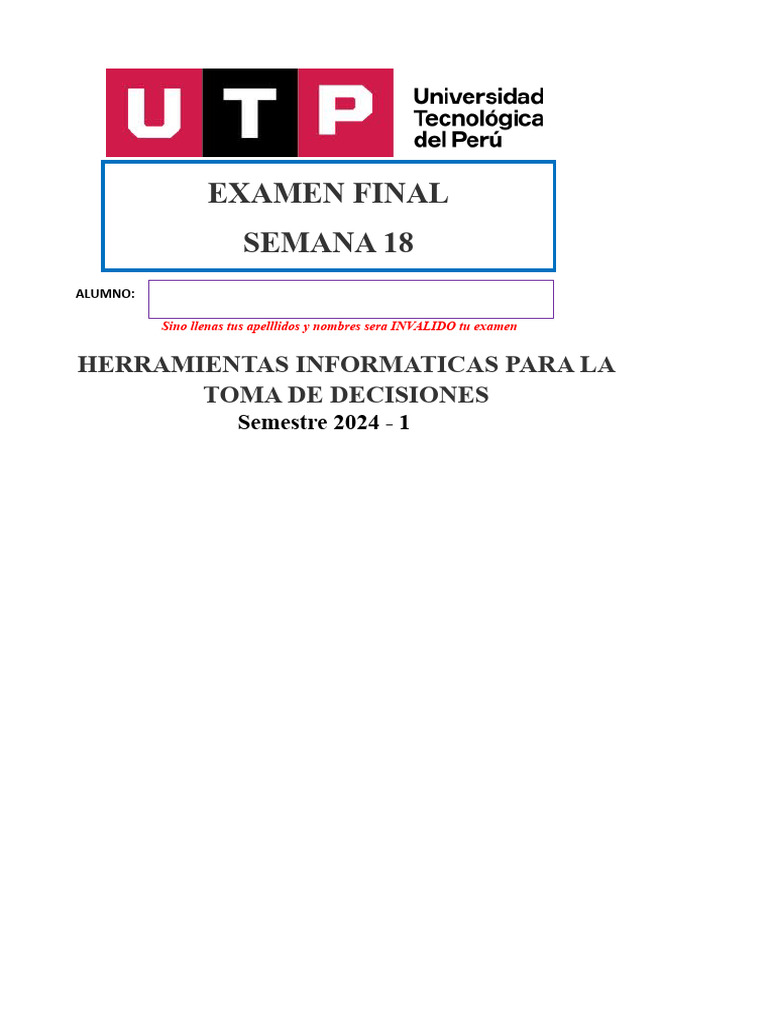 EXFINAL Sem18 DTAVQO | PDF | Hardware de la computadora | Arquitectura X86