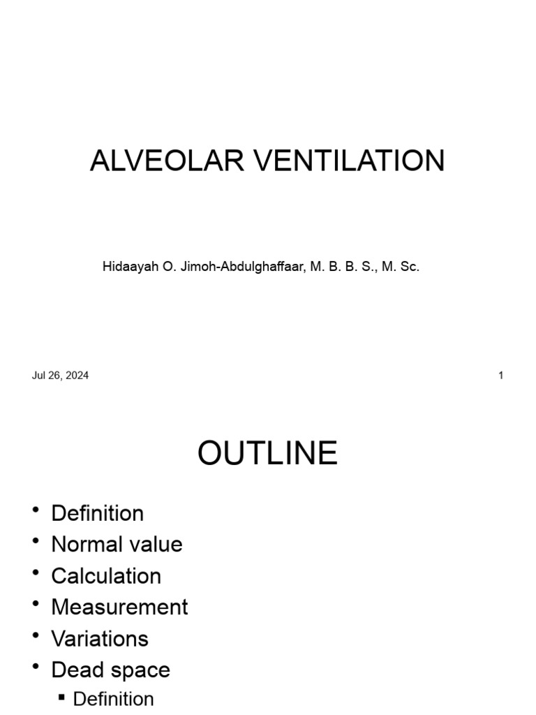 Understanding Alveolar Ventilation Basics | PDF | Respiratory Tract ...