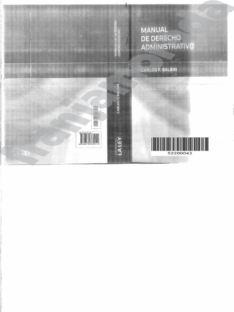 Manual de Derecho Administrativo Balbin | PDF
