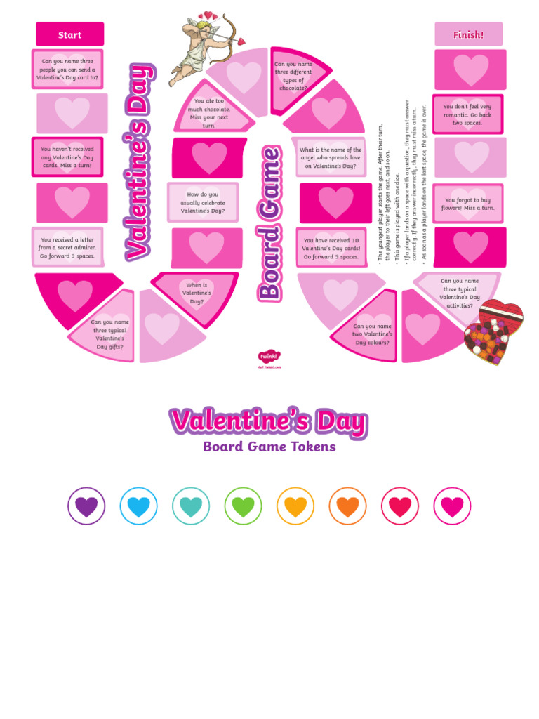 Valentine's Day Board Game Guide | PDF | Valentine's Day