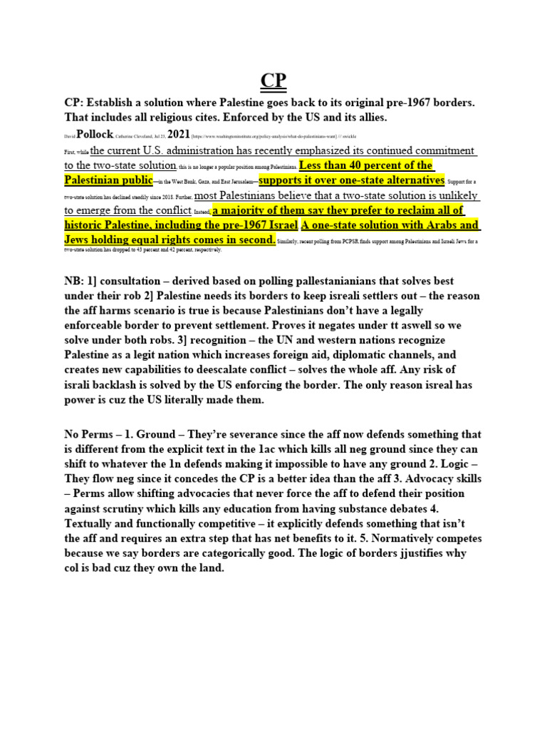 AmericanHeritageBroward SPSW Neg 2023 Sunvite Finals | PDF | Two State ...