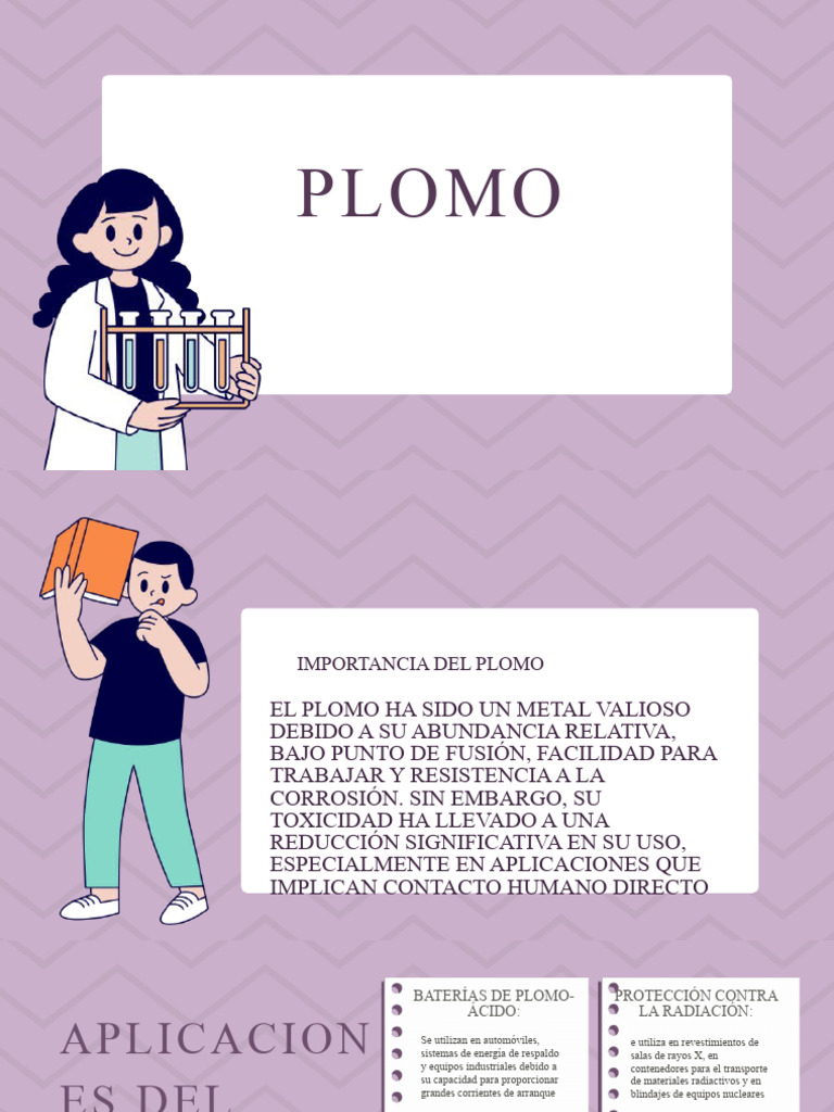 Usos y Reacciones del Plomo | PDF | Dirigir | Ácido