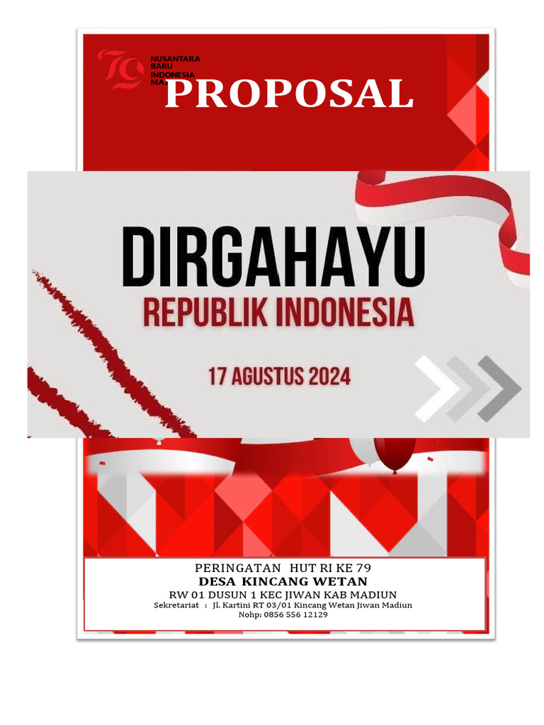 Proposal Hut Ri 77 | PDF