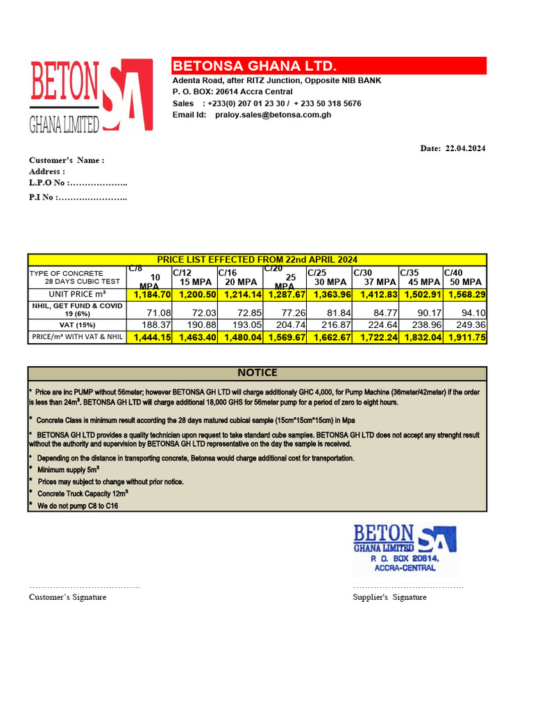 Price List 2024 New | PDF