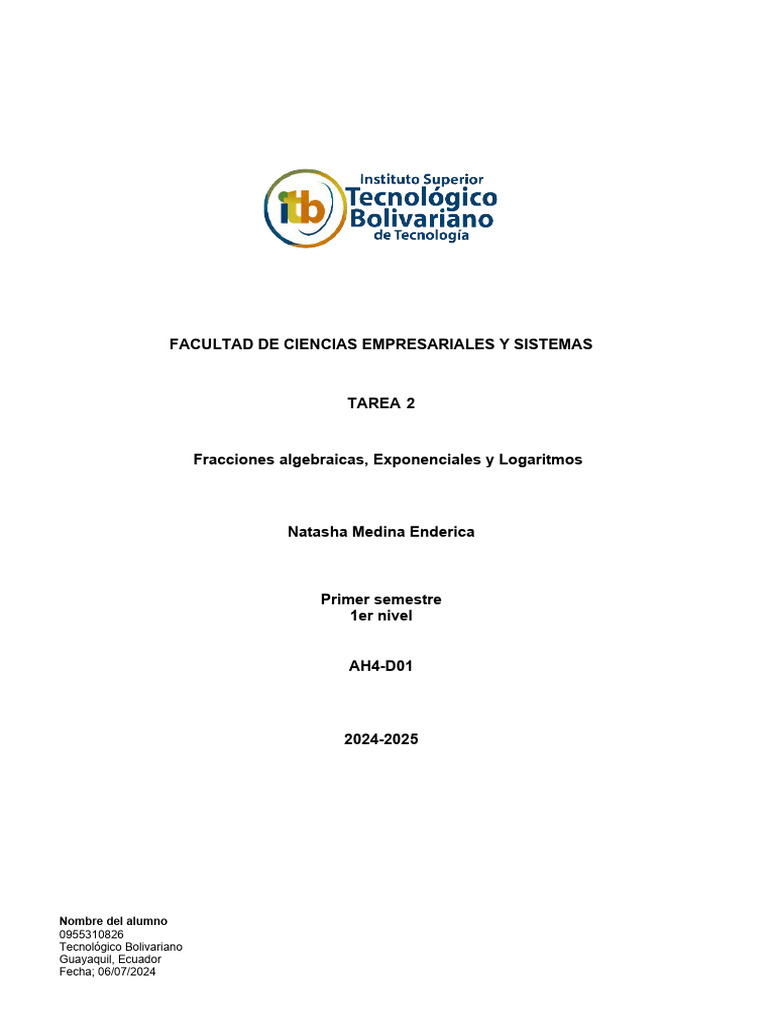 Tarea Virtual 1 MATE | PDF | División (Matemáticas) | Factorización