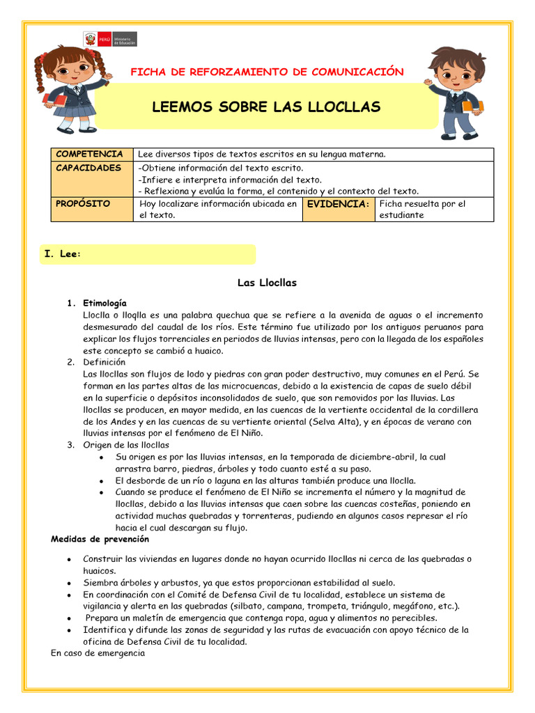 Medidas Preventivas ante Llocllas | PDF | Defensa Civil