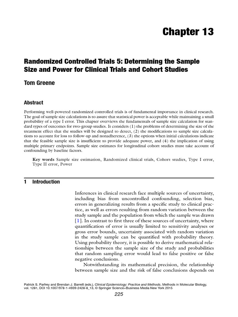 Randomized Controlled Trials 5 | PDF | Sample Size Determination | Type ...