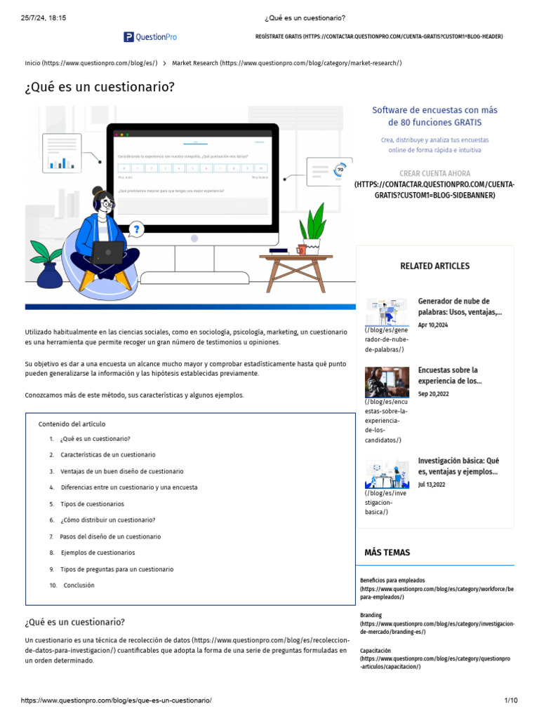 ¿Qué Es Un Cuestionario? | PDF | Cuestionario | Metodología de encuesta