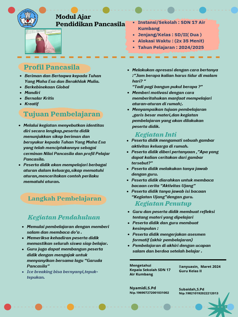 Modul Pendidikan Pancasila SD Kelas II | PDF