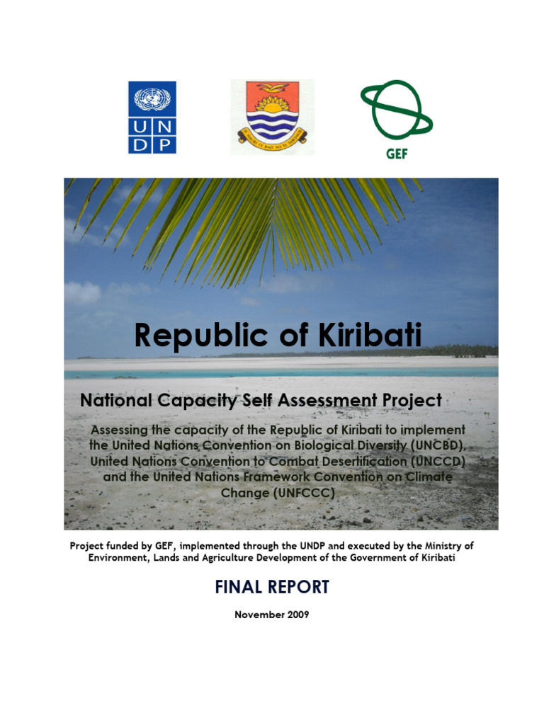Republic of Kiribati: National Capacity Self Assessment Project | PDF ...