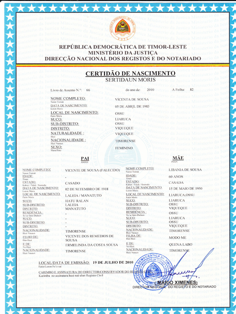 Cartaun RDTL Tia Noy | PDF