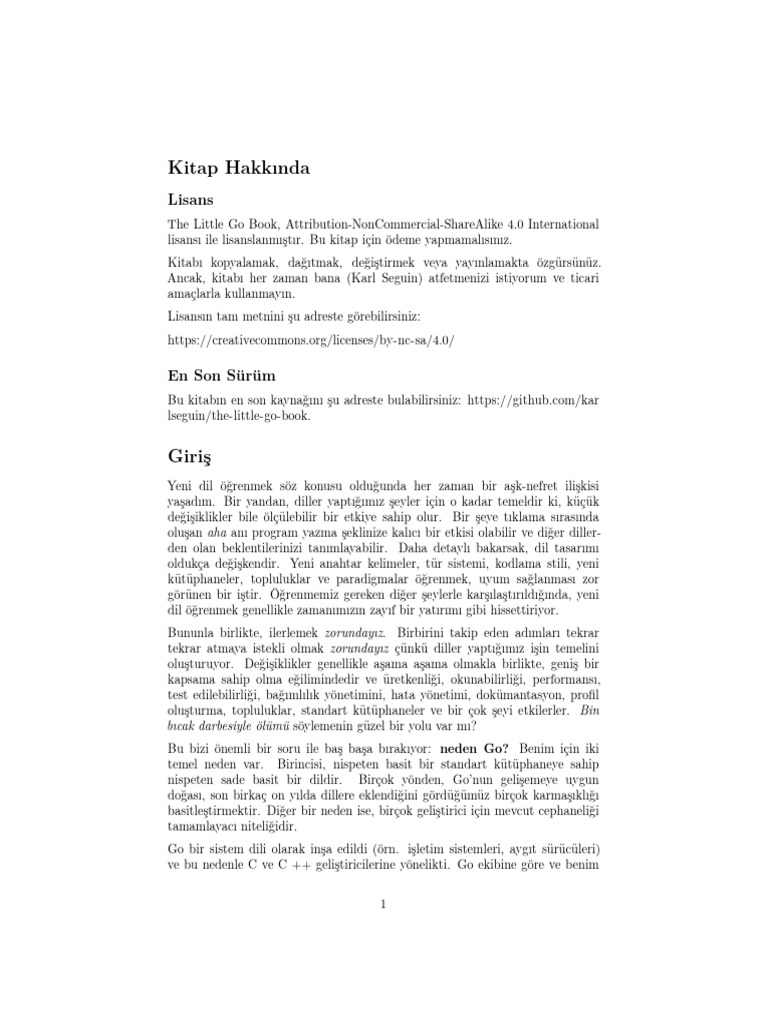 The Little Go Book TR | PDF