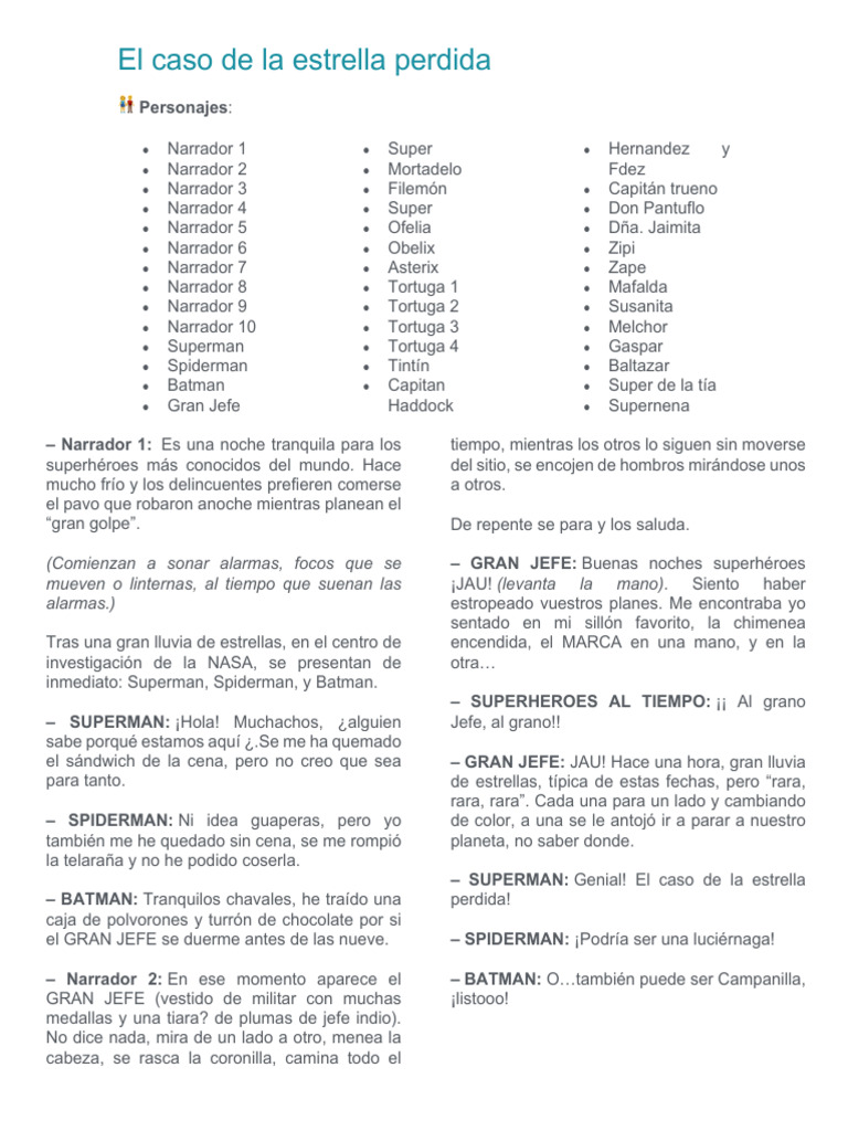 El Caso de La Estrella Perdida | PDF | Adultos jóvenes