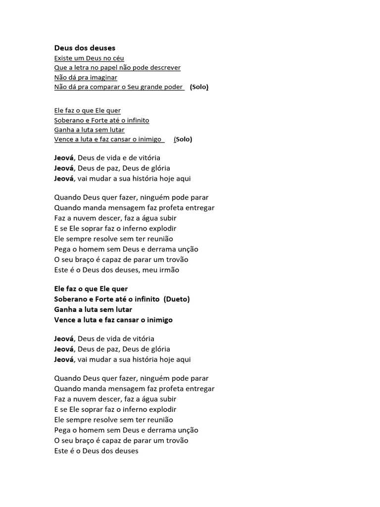 Deus Dos Deuses | PDF