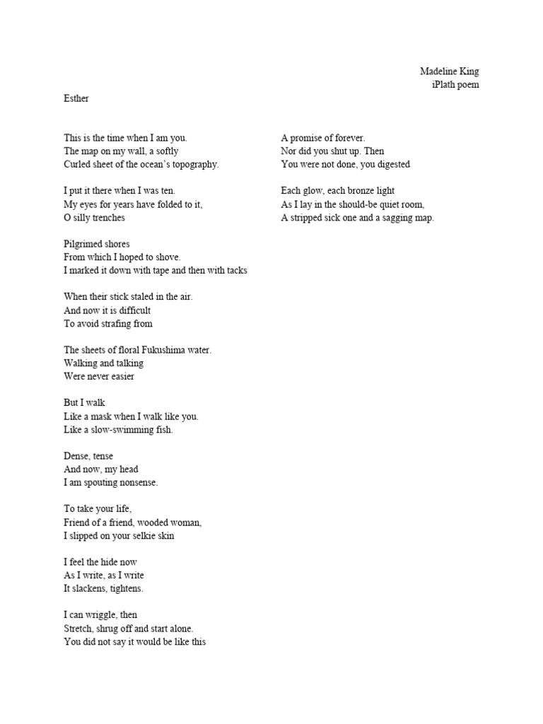 Plath Poem Pdf