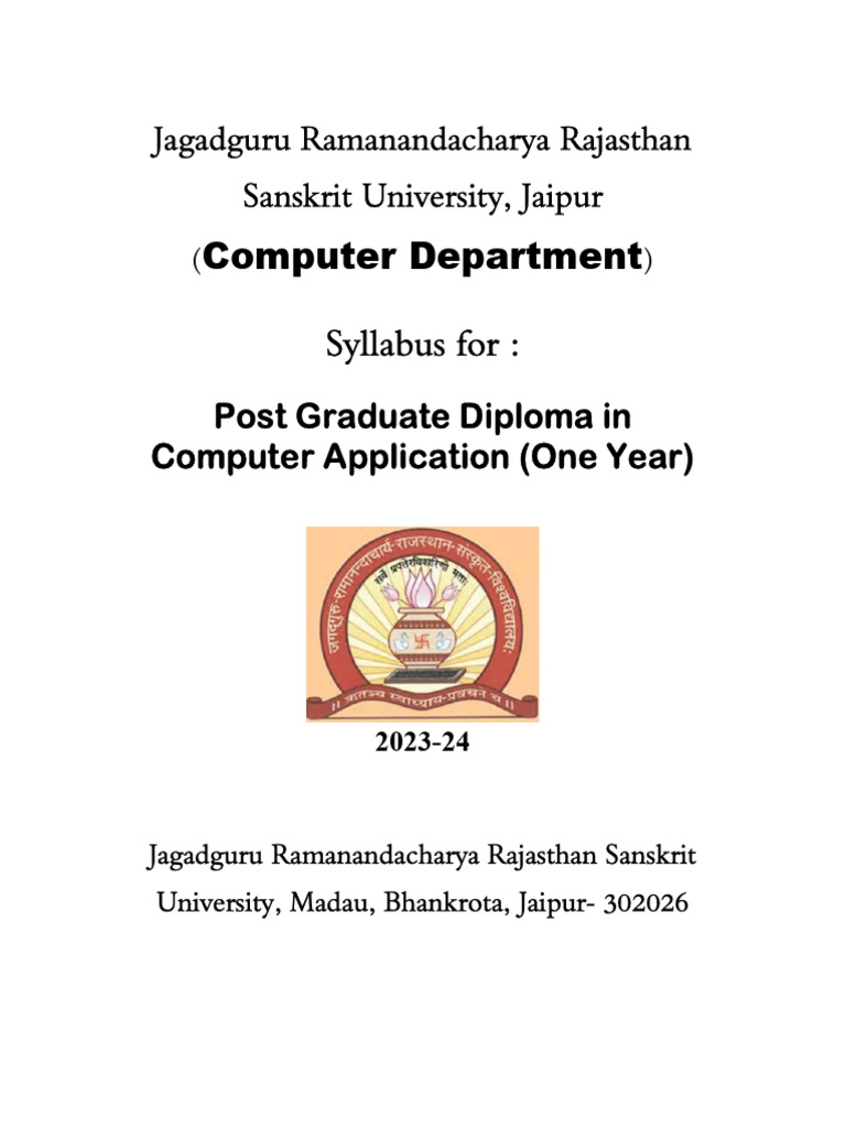 Syl Pgdca 2023 | PDF | Constructor (Object Oriented Programming) | Programming