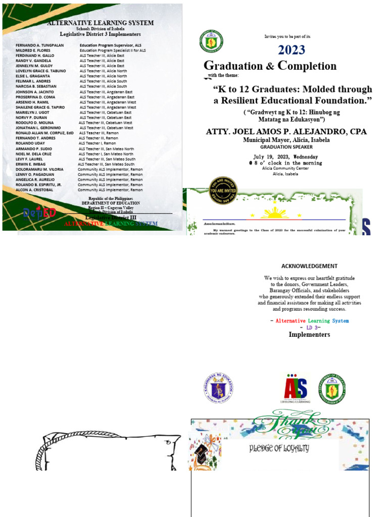 ALS Graduation Ceremony 2023 | PDF