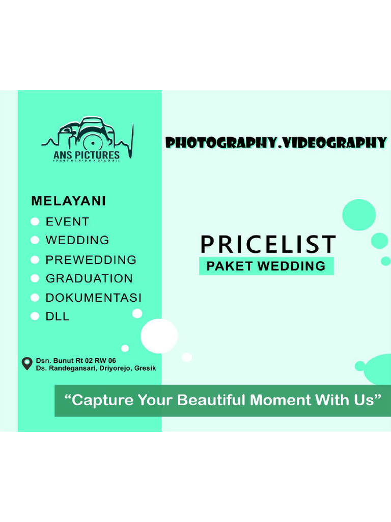 PriceList Wedding Package 2024 | PDF