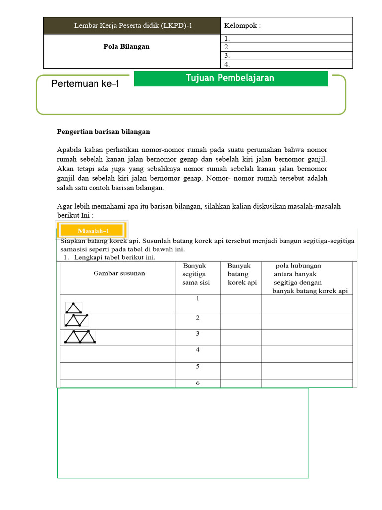 LKPD Kls 8 Mtk-Ari | PDF