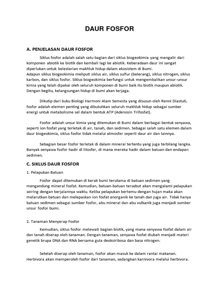 Kelompok 2 Bio Fosfor | PDF | Sains & Matematika