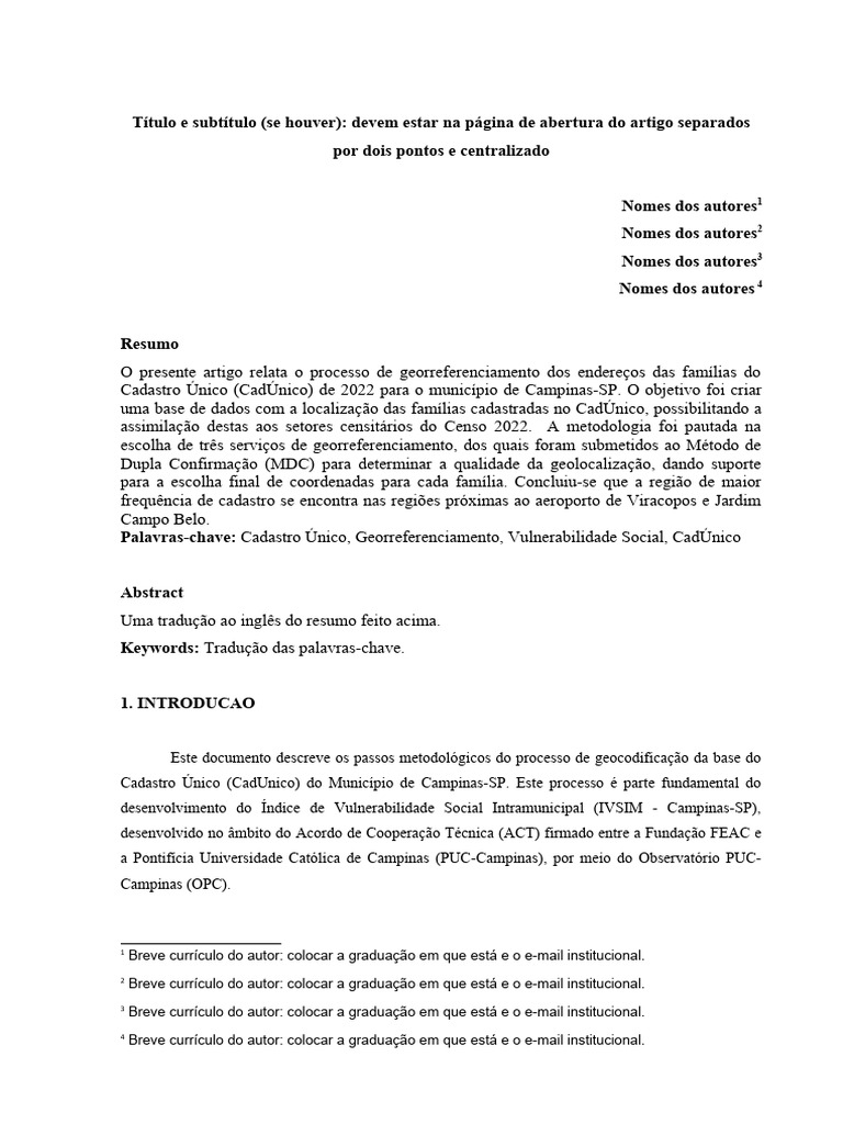 Modelo Artigo | PDF