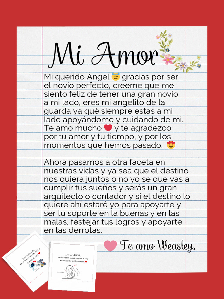 Documento A4 de Carta de Amor para Alguien Especial Color Rosa y Blanco Estilo Vintage PDF | PDF