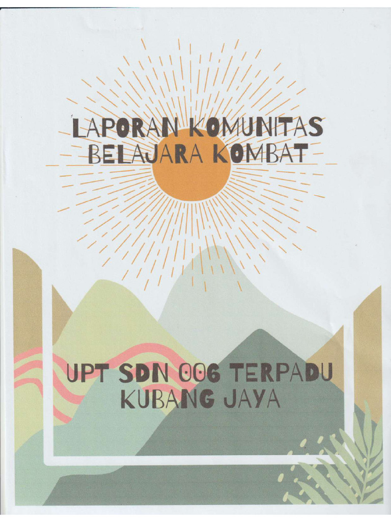 Laporan Komunitas Belajar Pdf