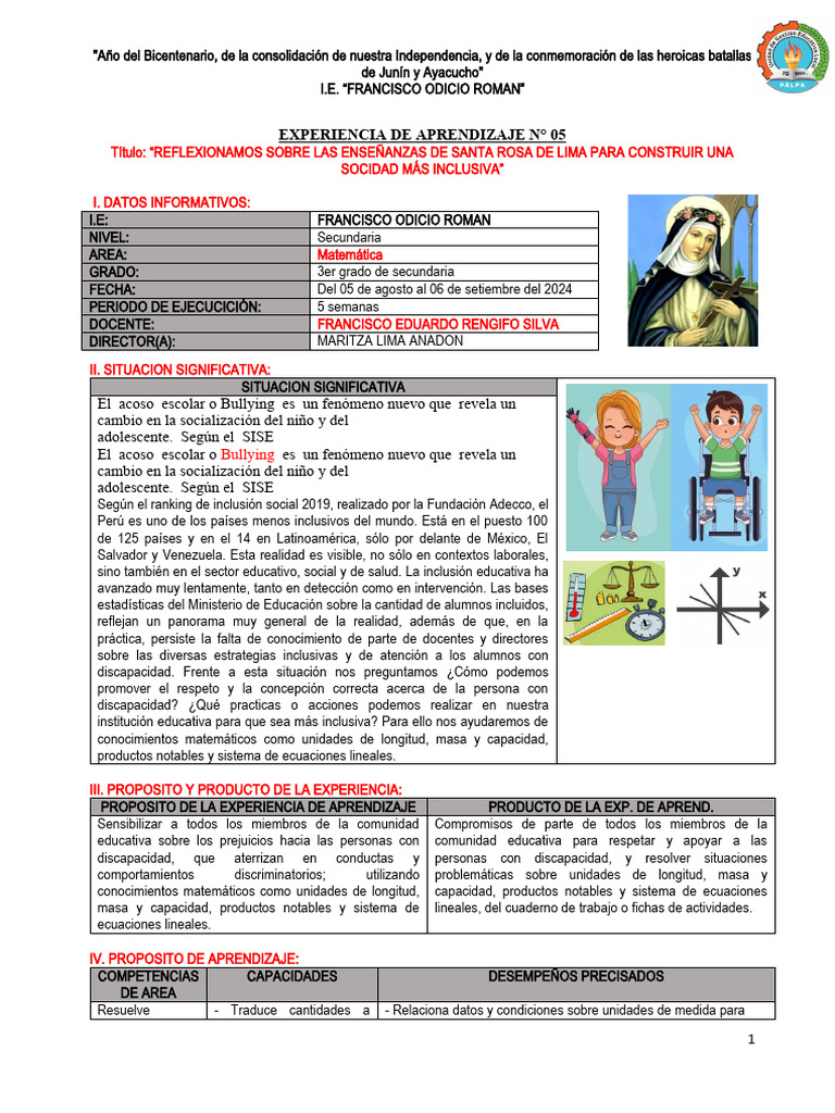 3° Eda 5 - 2024 | PDF | Ecuaciones | Factorización