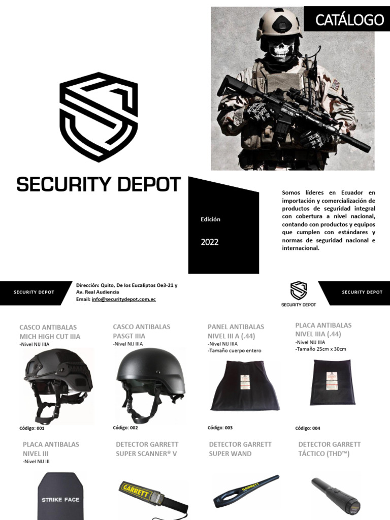 Catalogo Security Depot | PDF | Tecnología militar | Peligros